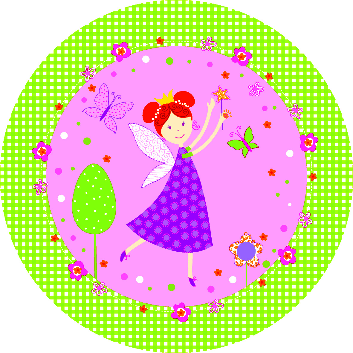 Duni Plates Paper 22cm Pink Fairy - 10PK |Kerr Cowan